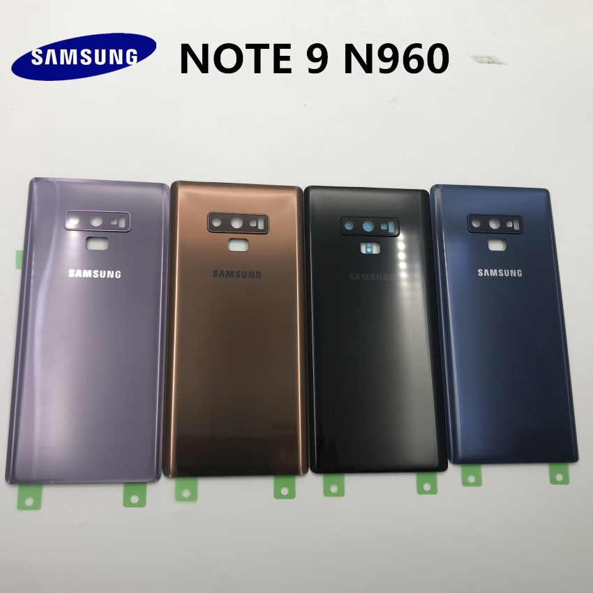 เปลี่ยนแผงด้านหลังแบตเตอรี่กระจกประตูด้านหลังสําหรับ Samsung Galaxy NOTE9 NOTE 9 N960 N960F ...
