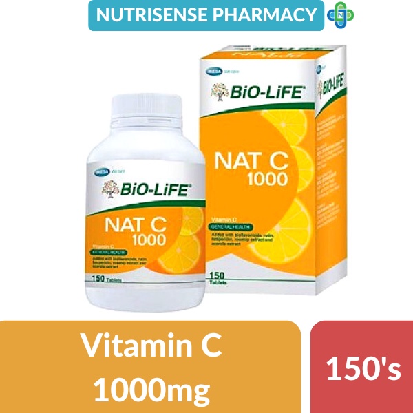 Bio-life Nat C 1000mg เม็ด 150s (วิตามินซี 1000mg) | Shopee Thailand