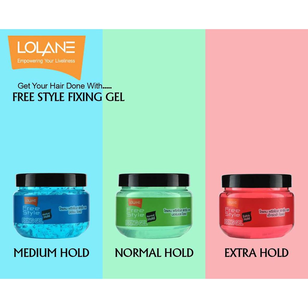 Lolane free style fixing gel 100 g - โลแลน ฟรีสไตล์ เจล เจลแต่งผม เจล ...