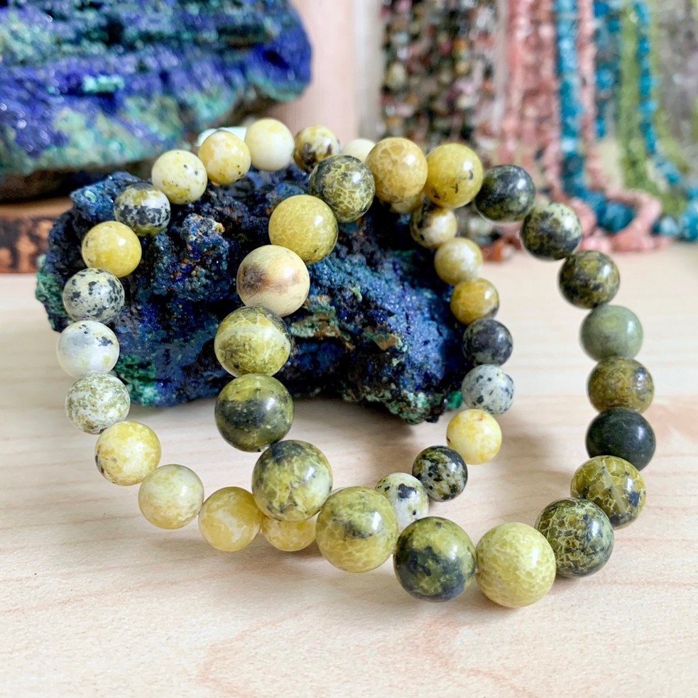 กำไลข้อมือหิน เลม่อน แจสเปอร์ Lemon Jasper *หินธรรมชาติ 100%* | Shopee ...
