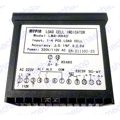 จอแสดงผลโหลดเซลล์แอมพลิไฟล์ รองรับ 4 เซนเซอร์ Digits LED Display Weighing Controller Load cells ...