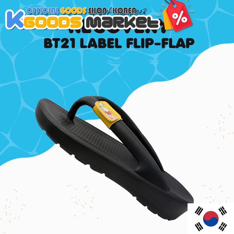 BTS BT21 Label Flip Flap Slipper Official Character Slippers | Shopee ...