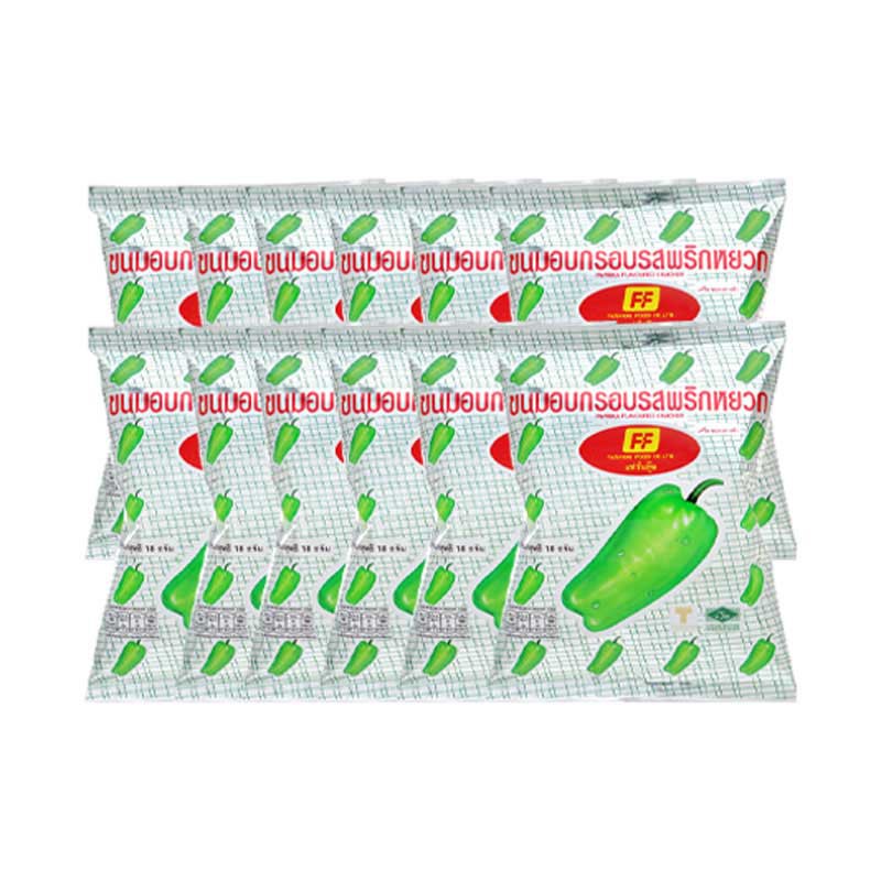 ราคาพิเศษ!! เอฟเอฟ ขนมอบกรอบ รสพริกหยวก 15 กรัม แพ็ค 12 ซอง FF Snack ...