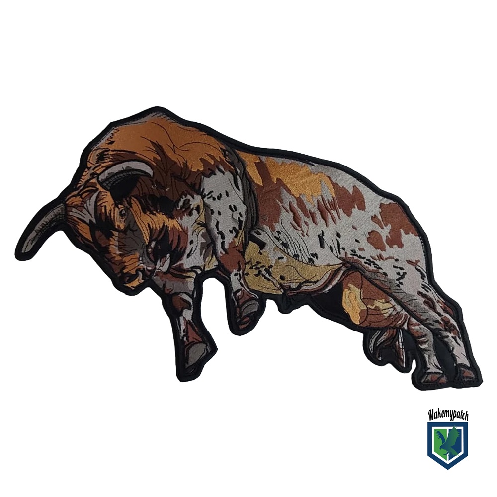 Rodeo Bull Iron-On Back Patch for Custom Clothes | Shopee Thailand