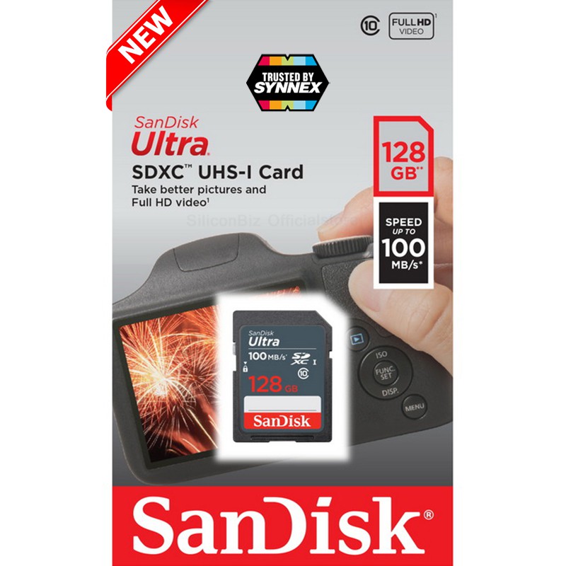 SANDISK ULTRA SD CARD UHS-I 100MB/s Class10 128GB (SDSDUNR-128G-GN3IN ...