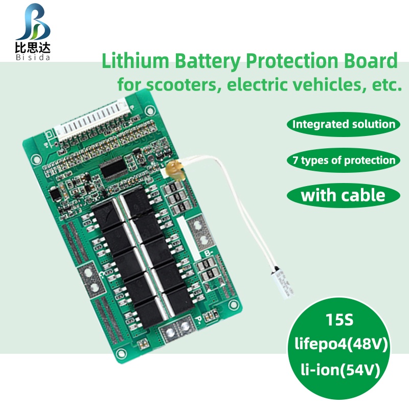 Bisida BMS 15S 56V Lithium ion 48V Lifepo4 Battery Protection Board ...