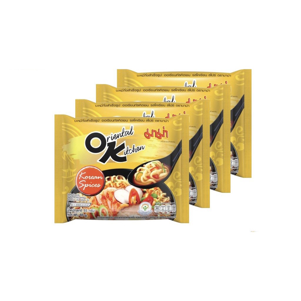 Mama Oriental Kitchen มาม่า ออเรียนทัลคิตเช่น ขนาด 85กรัม/ซอง แพ็คละ 4 ...