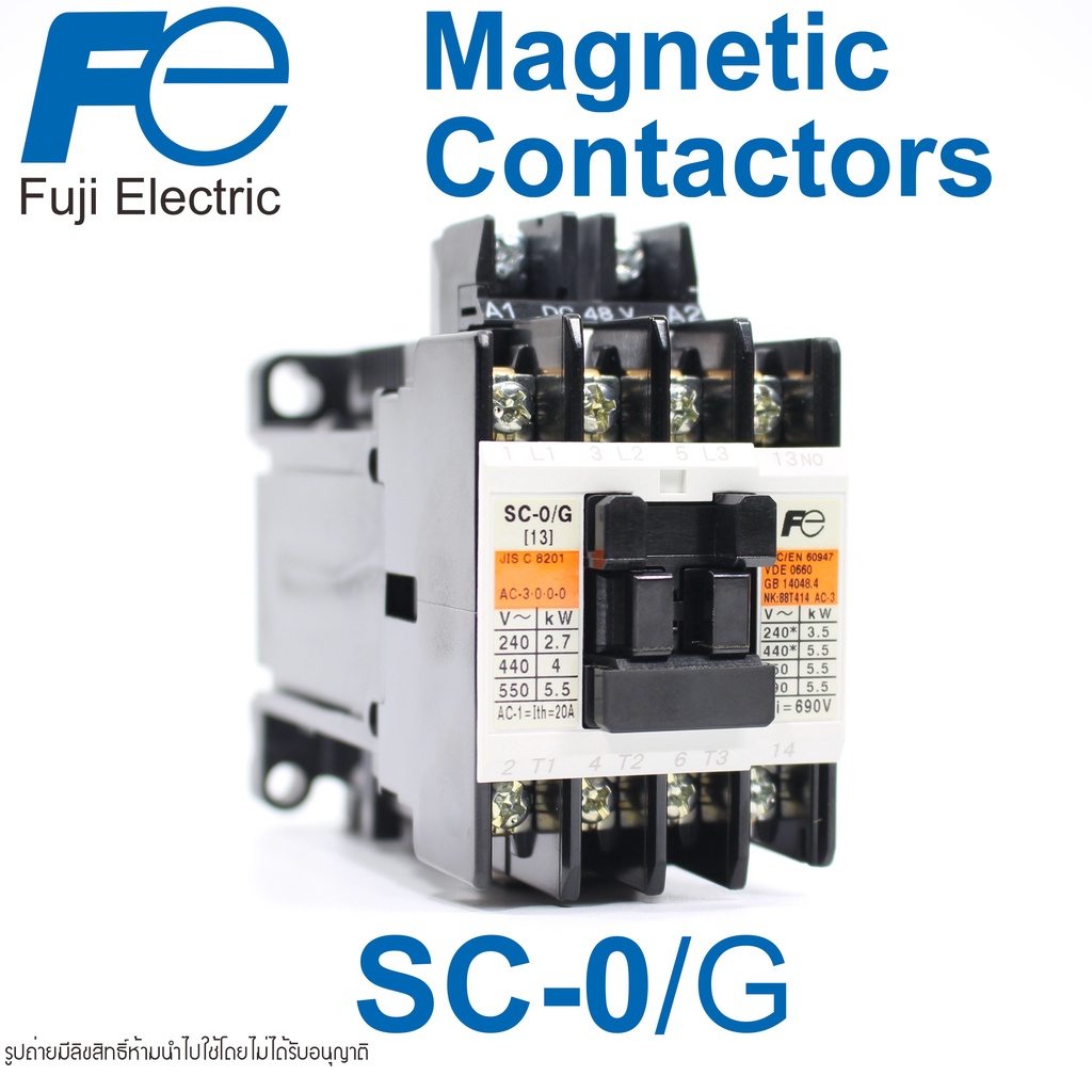 SC-0/G FUJI SC-0/G Fuji Electric MAGNETIC CONTACTORS Fuji Electric แมกเนติกคอนแทกเตอร์ MAGNETIC ...