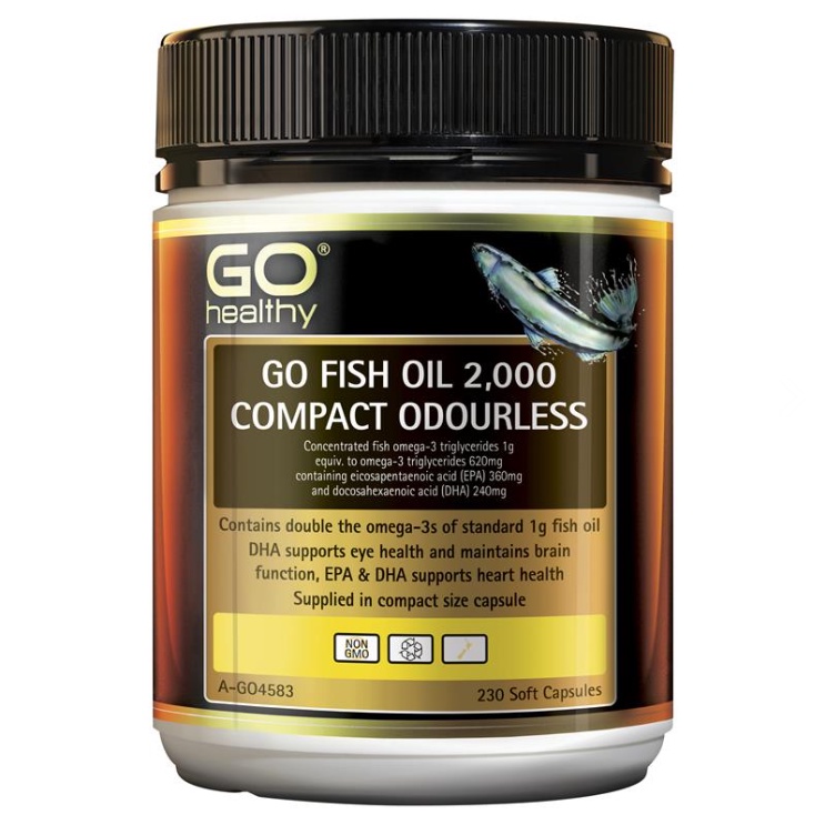 GO Healthy Fish Oil 3000 Triple Strength Odourless Softgel 150 Soft ...