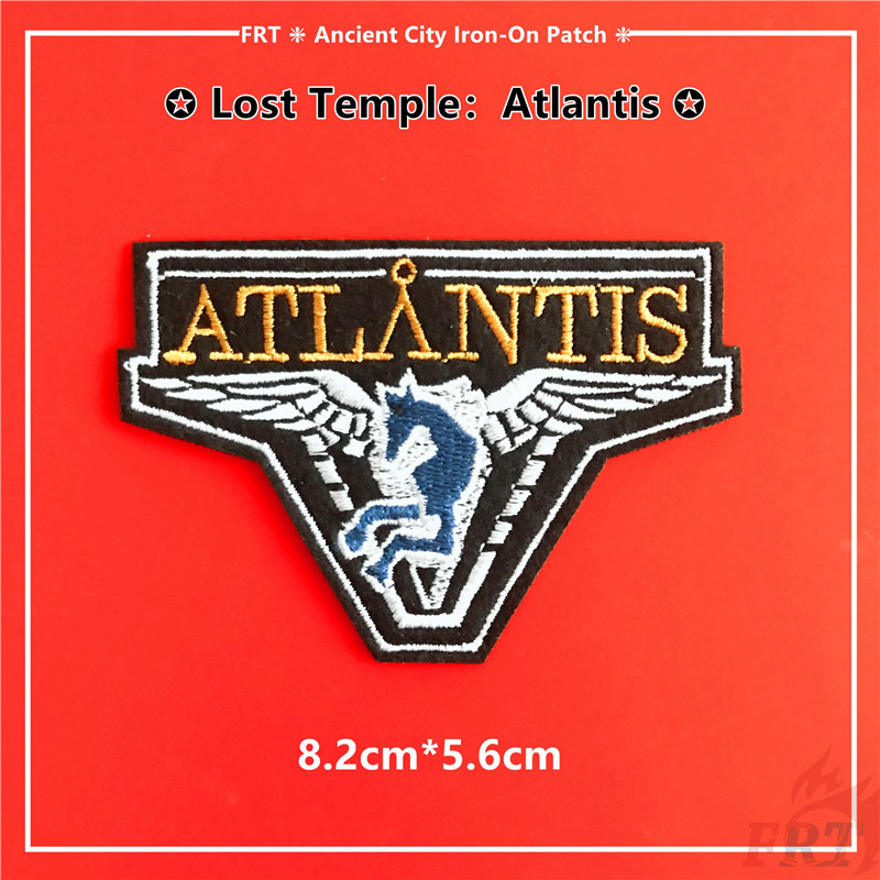 Atlantis -metal patch สำหรับเมืองโบราณ DIY 1 ชิ้น ใช้ติดบนเสื้อหรือ ...