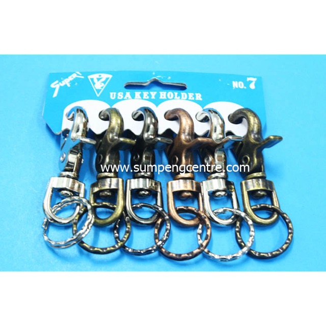 พวงกุญแจก้ามปูพ่นคละสี no:7 (6 ชิ้น), Sprayed hook Keychains no:7 ...