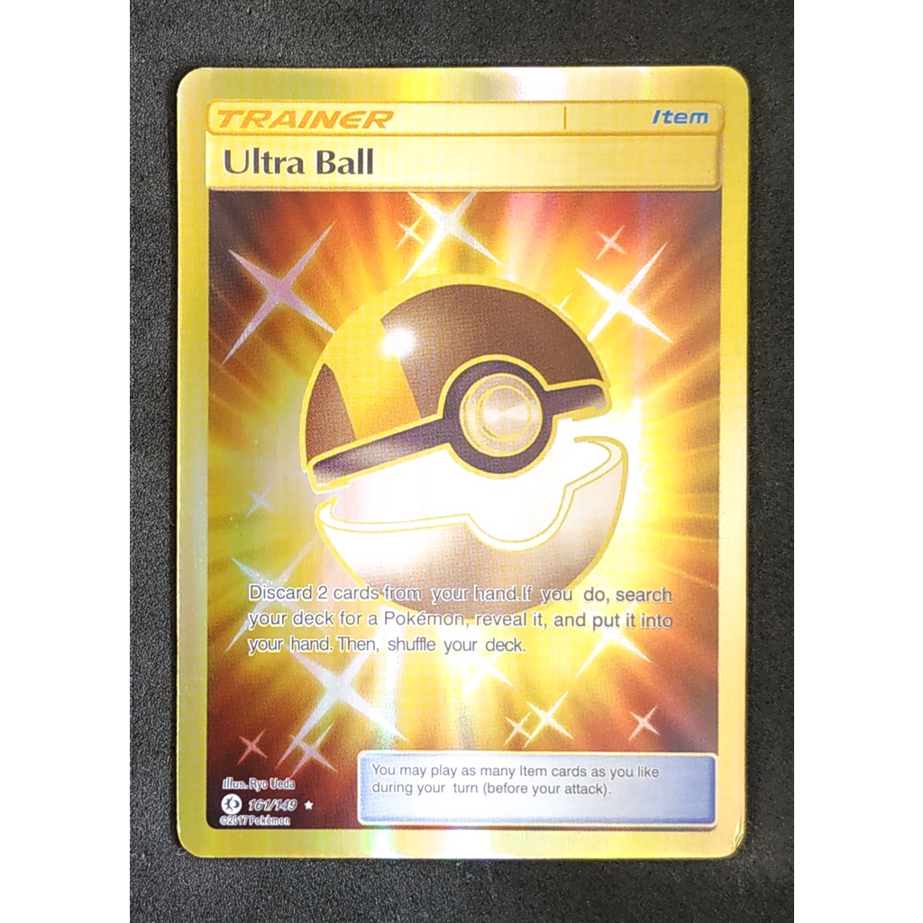 Ultra Ball (Gold) Items Card 161/149 Pokemon Card Gold Flash Light ...