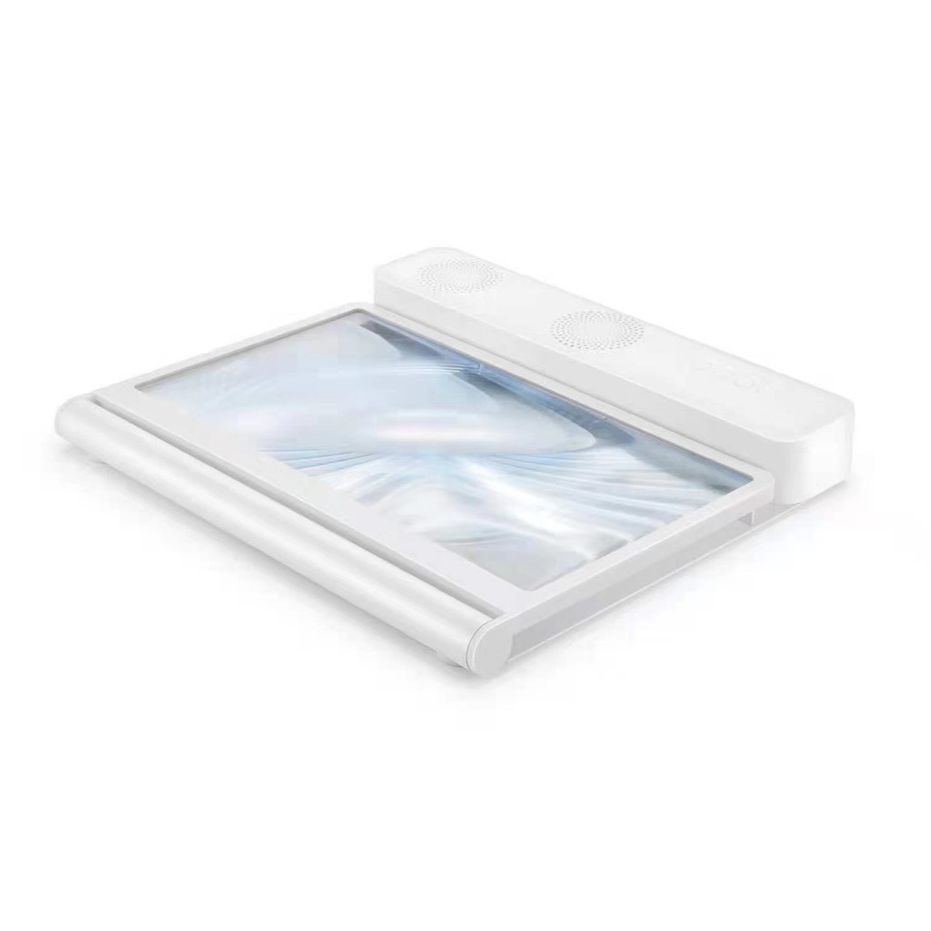 สีขาว-Rbbขยายหน้าจอมือถือลำโพงบลูทูธ 2in1 ขนาดจอ 12นิ้ว รุ่น F12ขยายหน้าจอให้ใหญ่ขึ้น 4-7เท่า ...