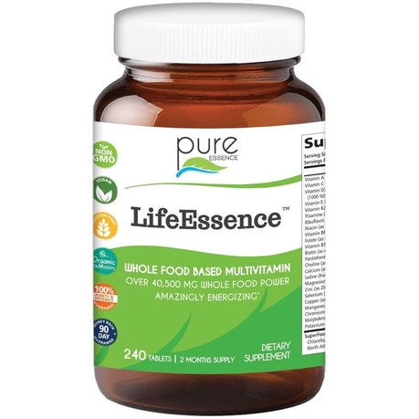 Pure Essence Labs LifeEssence Multivitamin for Women and Men, Vitamin D ...
