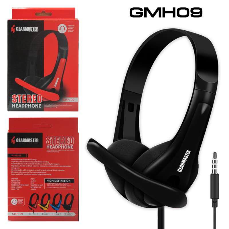 GEARMASTER Gaming Headphones หูฟังคอมพิวเตอร์ครอบหู พร้อมไมโครโฟน รุ่น ...