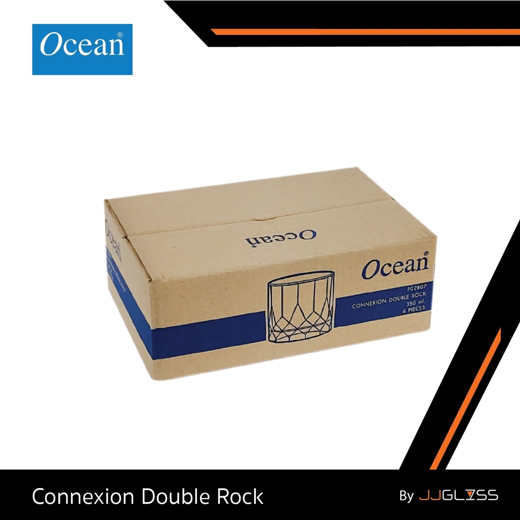 JJGLASS - (Ocean) P02807 Connexion Double Rock 12oz. (350ml.) [1กล่อง(6 ...