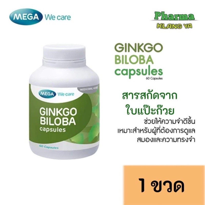 MEGA Ginkgo Biloba 40 mg สารสกัดจากใบแป๊ะก๊วย | Shopee Thailand