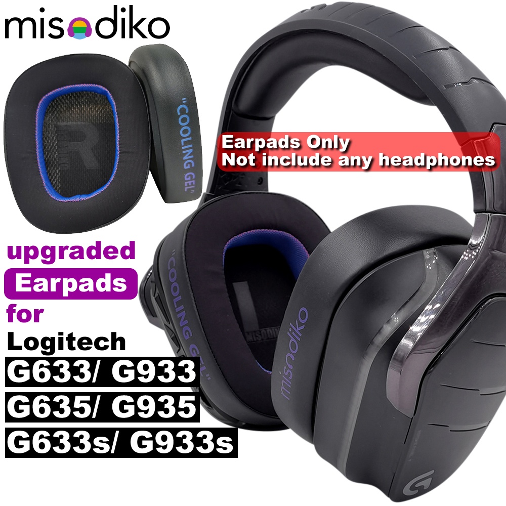 Misodiko แผ่นครอบหูฟัง แบบเปลี่ยน สําหรับ Logitech G633 G933 G635 G935 G633S G933S | Shopee Thailand