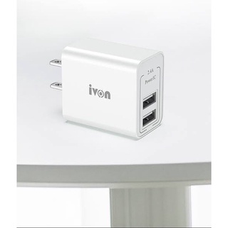 อะแดปเตอร์หัวชาร์จเร็ว USB 12W 2.4A dual port fast charger adapter ...