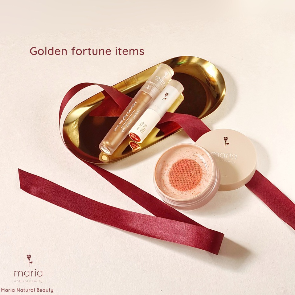 Maria Golden Fortune ชุดเครื่องสำอาง โทนส้ม อมทอง | Shopee Thailand