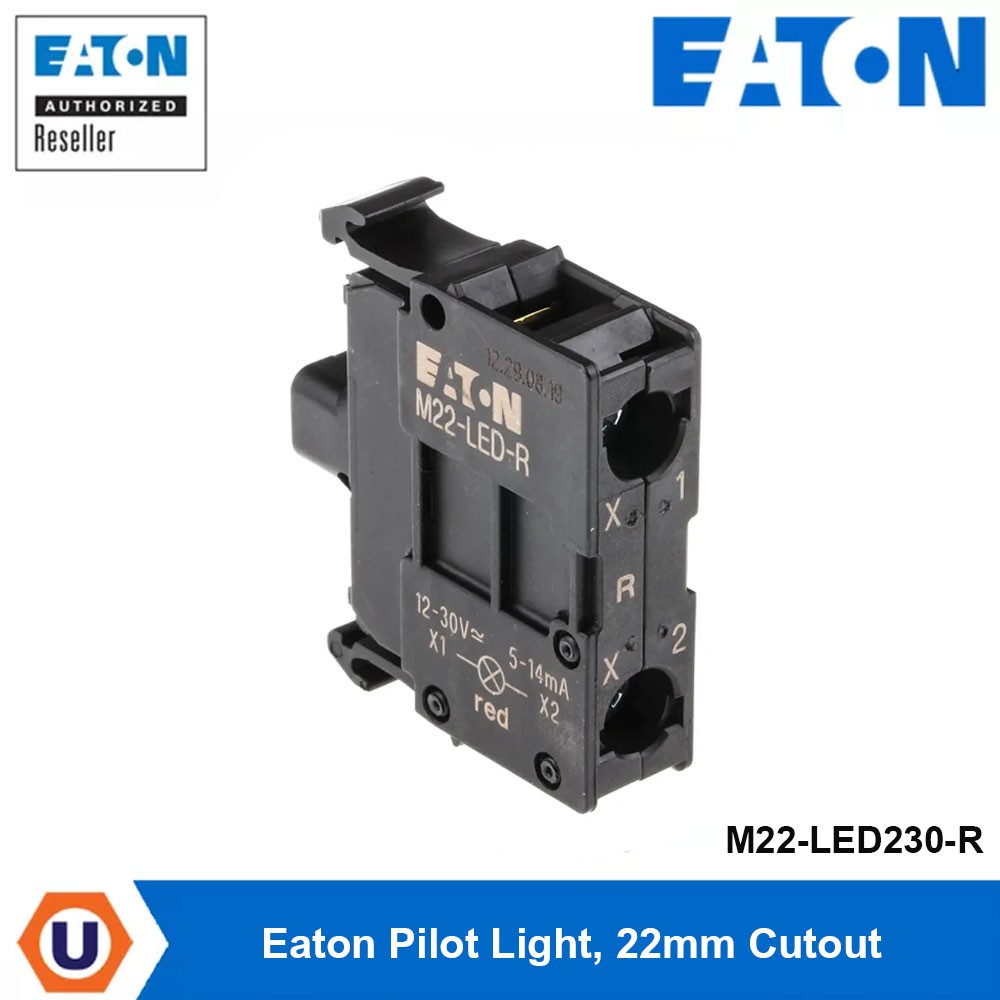 Eaton : Pilot Light, 22mm Cutout รุ่น M22-LED230-R สั่งซื้อได้ที่ร้าน Ucanbauys | Shopee Thailand