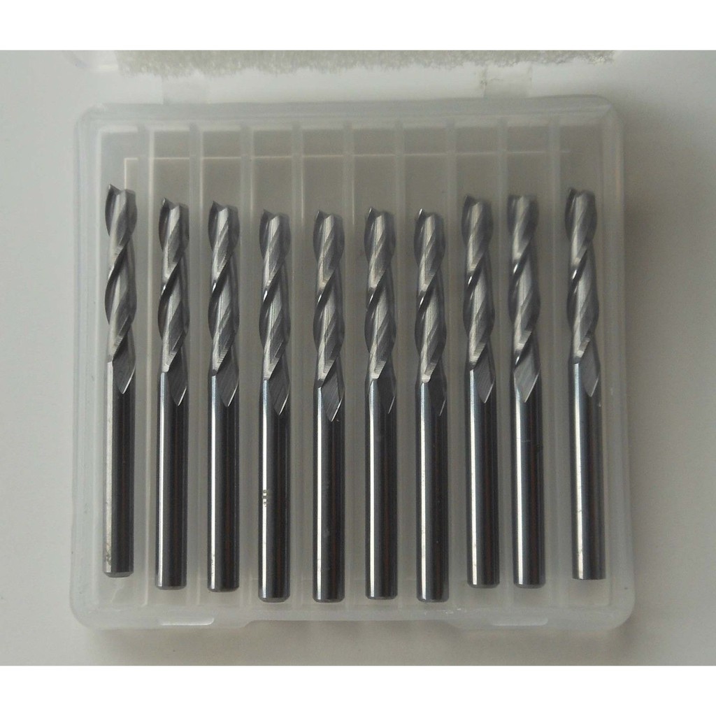 ดอกกัด CNC 10 ดอก End Mill ขนาด2 มม. ตัด CNC 3 มม. CEL 1/8 "3.175 มม. ...