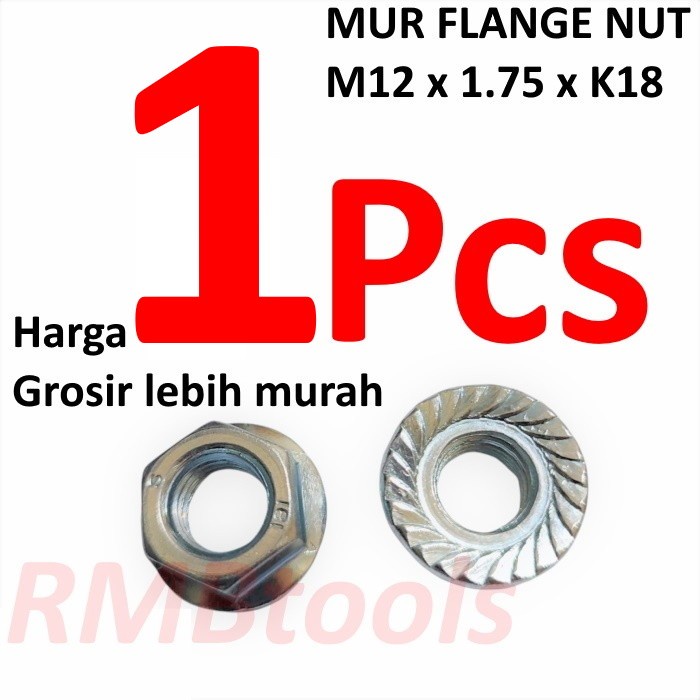 FLANGE NUT M12 WHITE KEY 18 PITCH 1.75 | Shopee Thailand