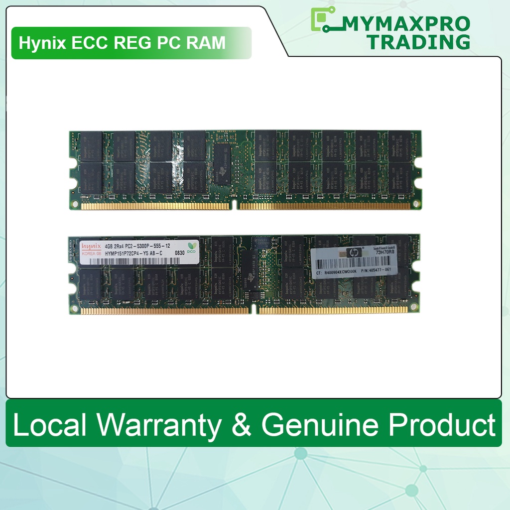 Hynix ECC REG แรมคอมพิวเตอร์ 2GB 4GB 8GB 16GB DDR2 DDR3 DDR3L DDR4 10600Mhz 21300Mhz (ใช้แล้ว ...