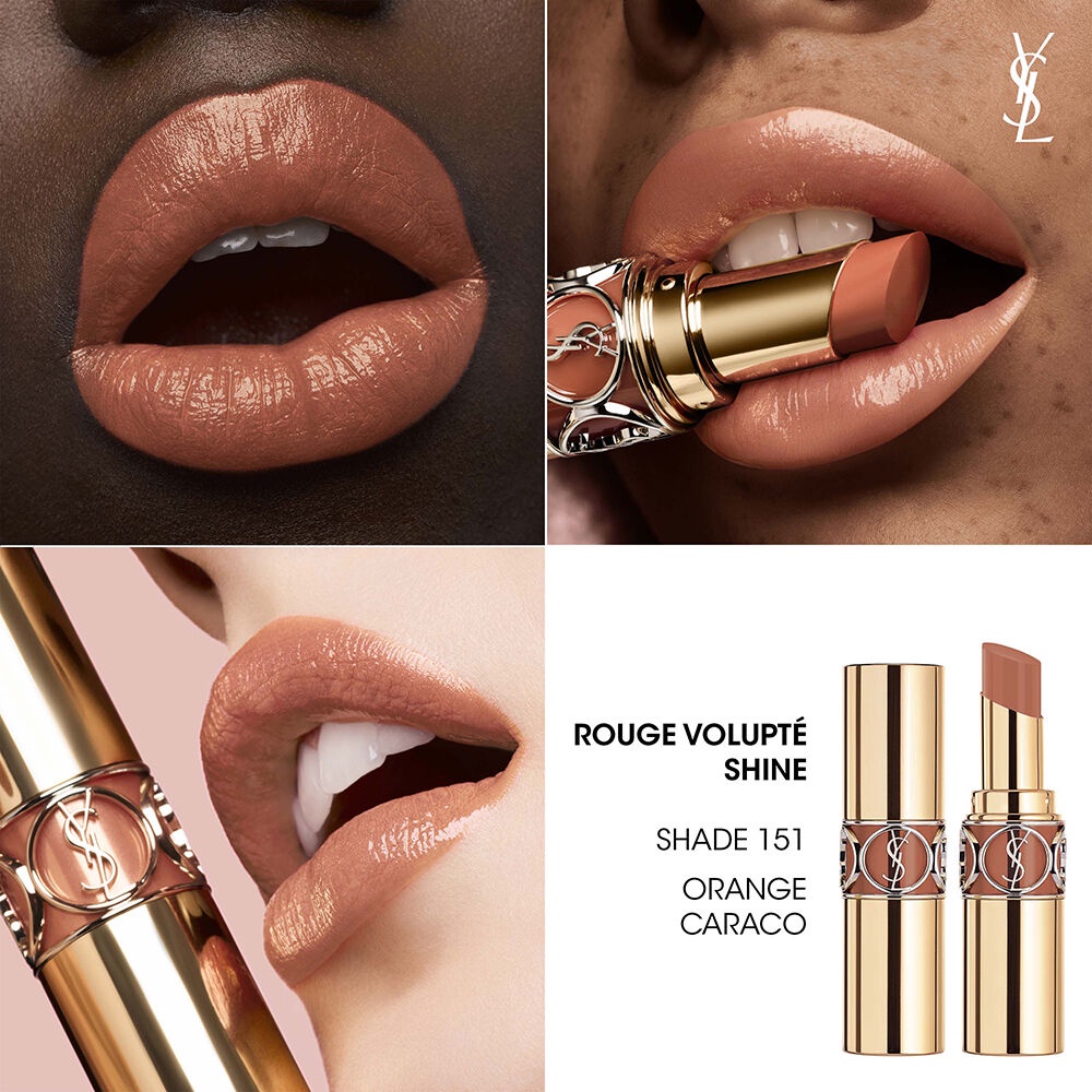 YSL Rouge Volupte Shine 3.2g #151 Orange Carac. | Shopee Thailand