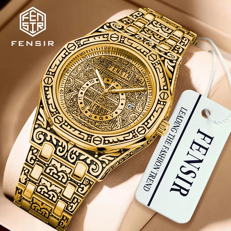 Fensir นาฬิกาข้อมือลําลอง สายเข็มขัดเหล็ก เรืองแสง กันน้ํา แฟชั่น ...