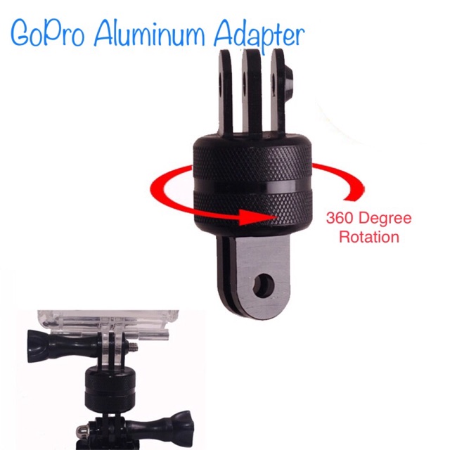 GoPro CNC 360-Degree Rotation Adapter ตัวต่อกล้องโกโปรกับอุปกรณ์ต่างๆ ...