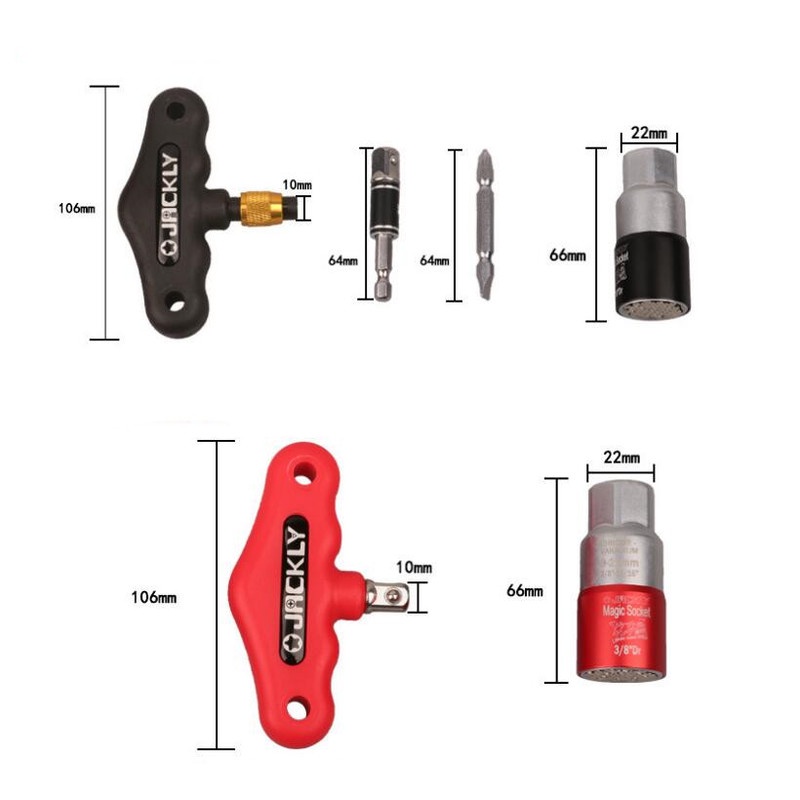 ☼9-21mm Universal Socket Wrench Set Torque Power Drill Ratchet Bushing ...