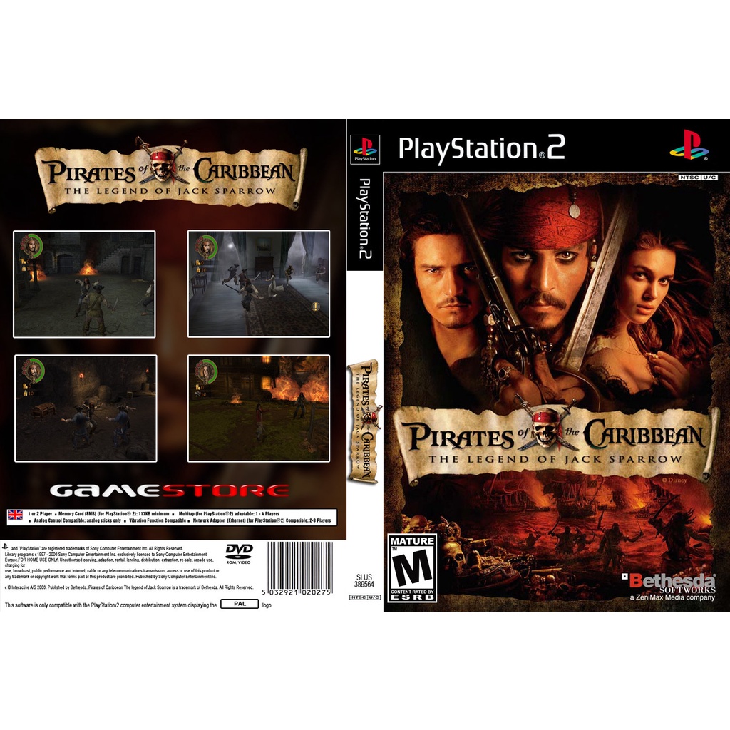 แผ่นเกมส์ PS2 Pirates of the Caribbean The Legend of Jack Sparrow ...