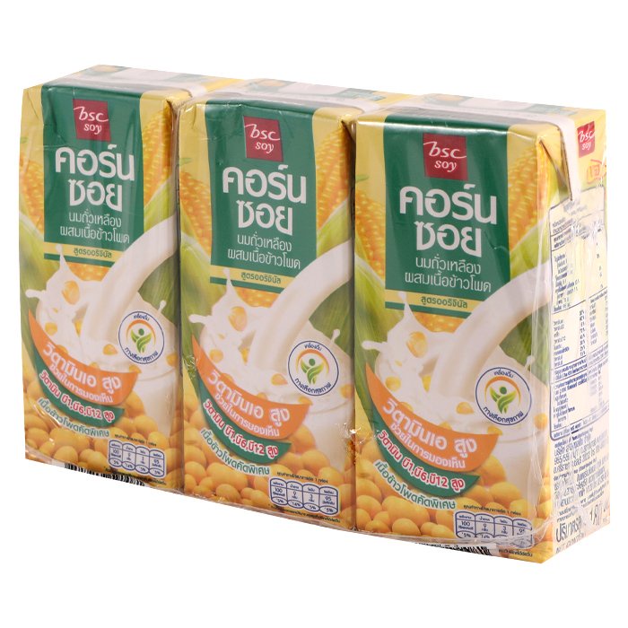 BSC Cornsoy(บีเอสซีคอร์นซอย) คอร์นซอย นมถั่วเหลืองผสมข้าวโพด สูตรออริจิ ...