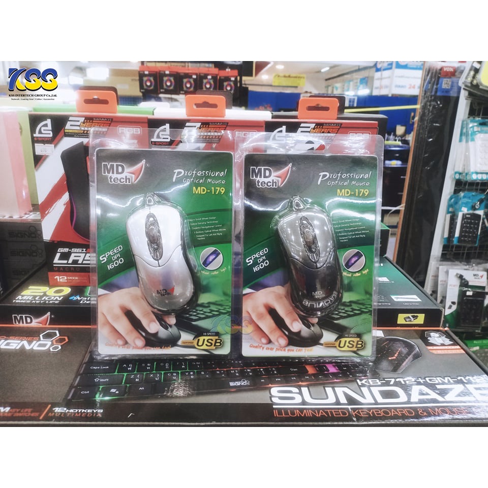 MD-TECH MOUSE MD-179 OPTICAL USB | Shopee Thailand