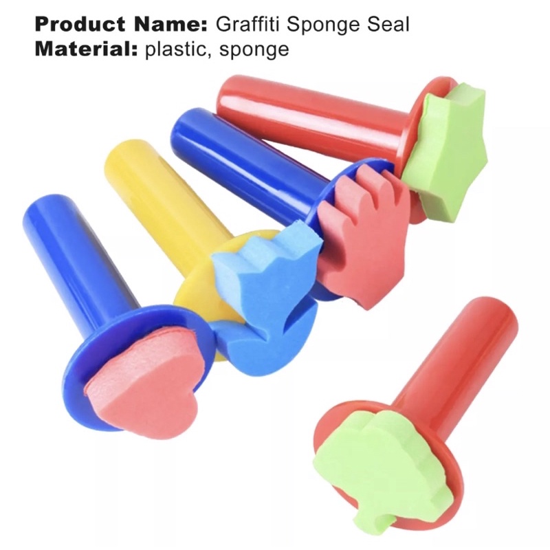 ฟองน้ำระบายสี #Sponge#fingerprint | Shopee Thailand