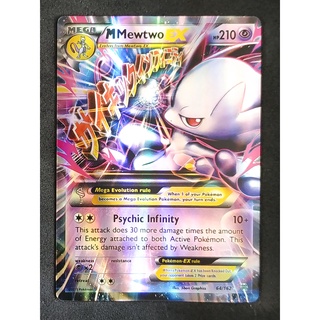 Mewtwo Mega EX 64/162 มิวทู Pokemon Card (Matt Shadow Series) ภาษา ...