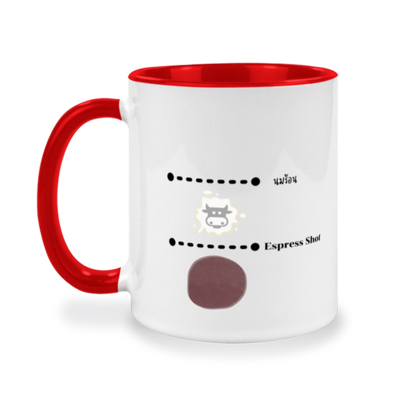 แก้วสกรีนชื่อกาแฟ เอสเพรสโซ่ espresso shot twotone mug | Shopee Thailand