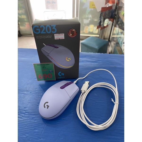 เมาส์ Logitech G203 LIGHTSYNC RGB Gaming Mouse | Shopee Thailand