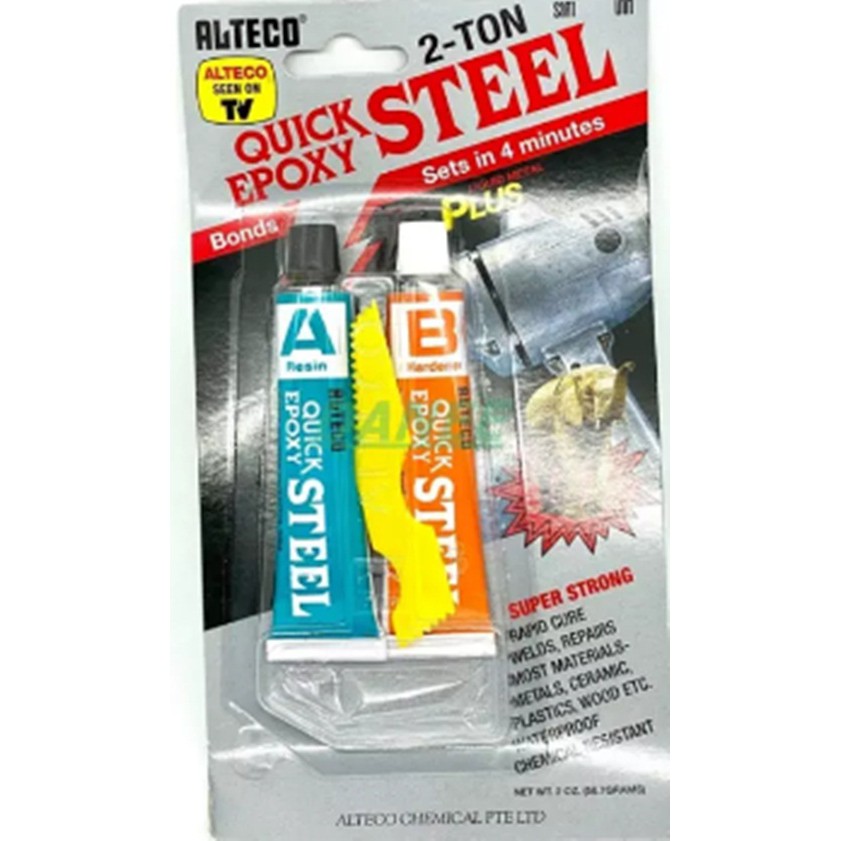 ALTECO Epoxy Quick Steel กาวติดเหล็ก 2ตัน กาวอีพ๊อกซี่ ตราช้าง แห้งเร็ว ...