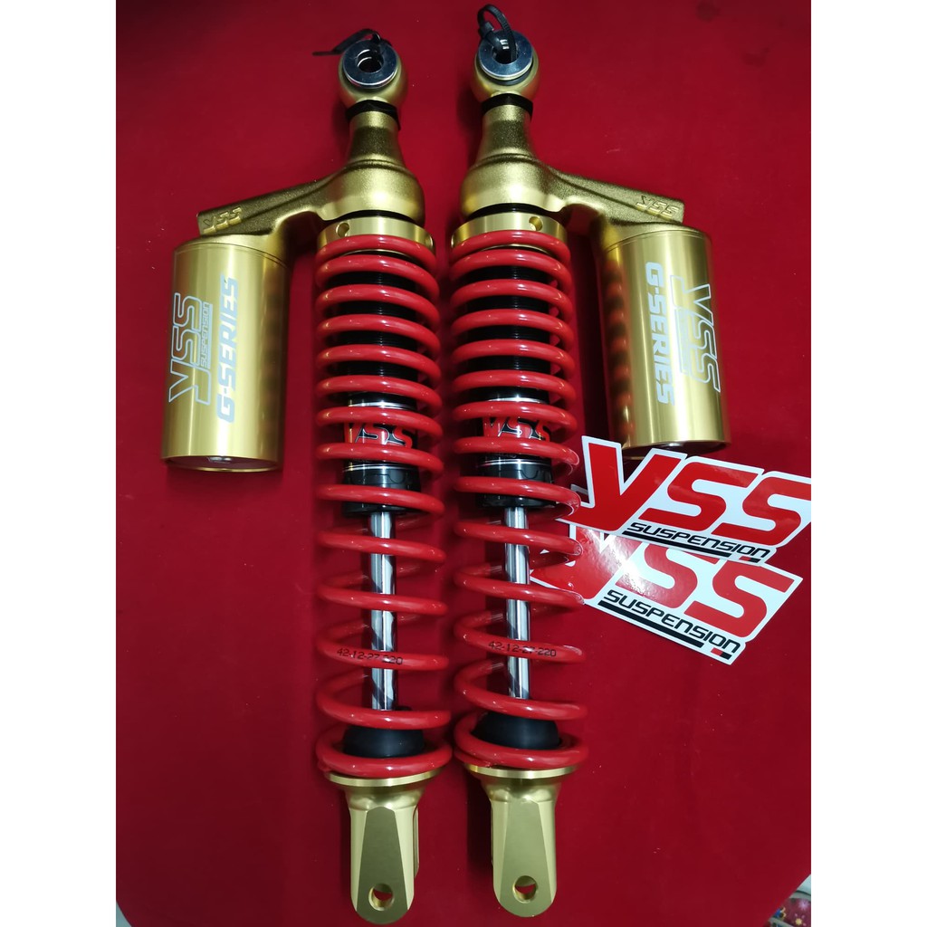 โช๊คyssแท้ (แก๊สแท้) G series โช๊คสปริงแดง กระปุกทอง สำหรับ PCX โช็ค ...