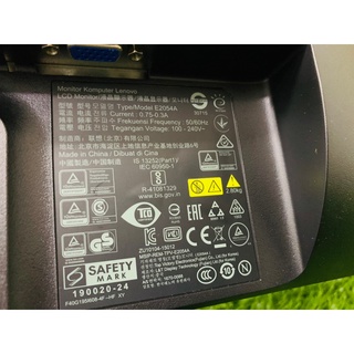 หน้าจอคอมพิวเตอร์ Lenovo ThinkVision E2054A 19.5-inch LED backlit ...
