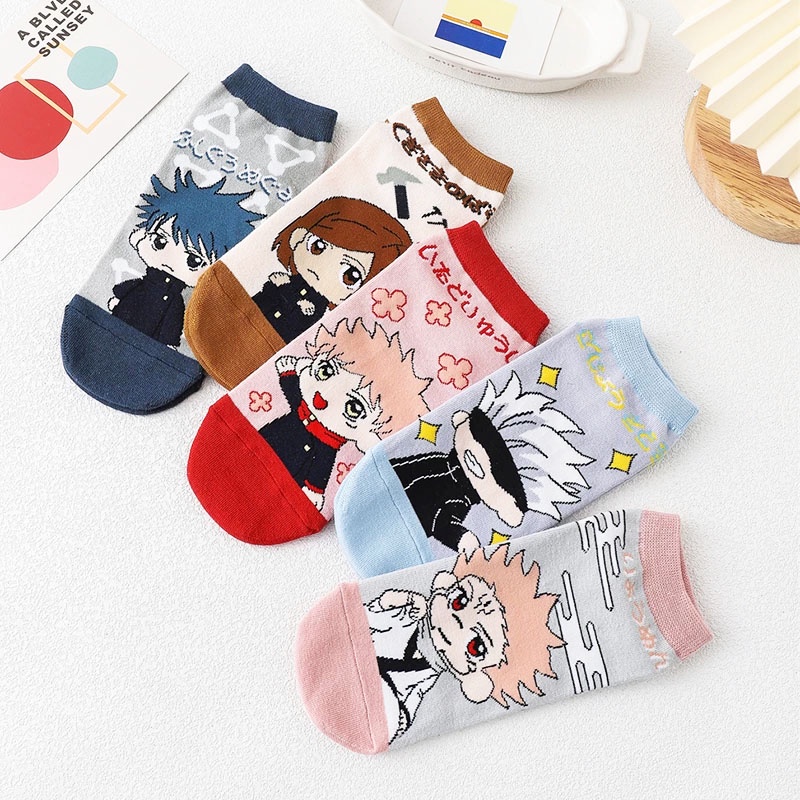 Anime Jujutsu Kaisen Cosplay Sock Fushiguro Megumi Itadori Yuji Gojo ...