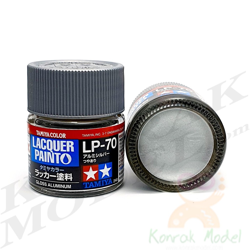 สีทามิย่าสูตรแล็คเกอร์ Tamiya Lacquer paint LP70 Gloss aluminum 10ML ...