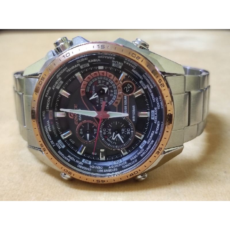 นาฬิกา Casio Edifice : World Time : Tough Solar : EQS-500 มือสอง ของแท้ ...