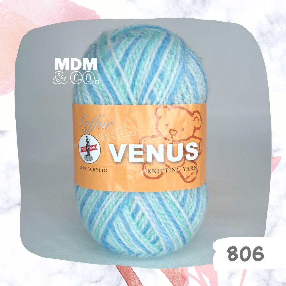 🌈 ไหมพรมฟูสีเหลือบ (สลับสี) VENUS (วีนัส) | VENUS Soffur Knitting Yarn ...
