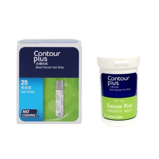 แผ่นตรวจน้ำตาล Contour plus strip แถมเข็มเจาะ | Shopee Thailand
