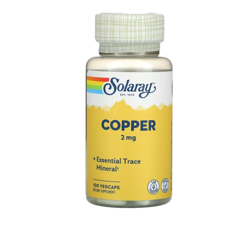 Solaray, Copper, 2 mg, 100 VegCaps | Shopee Thailand