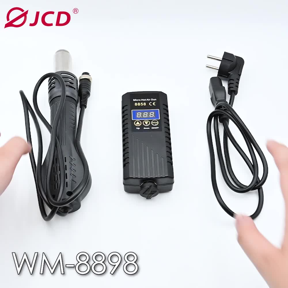JCD 8858 ปืนลมร้อน เครื่องเป่าลมร้อน ปรับอุณหภูมิได้ จอดิจิตอล LCD 220V 750W | Shopee Thailand