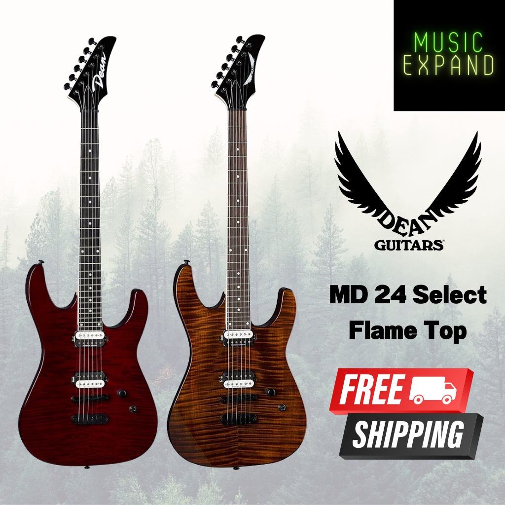 กีต้าร์ไฟฟ้า Dean MD 24 Select Flame Top แถม กระเป๋า ปิ๊ก ประแจขันคอ ...
